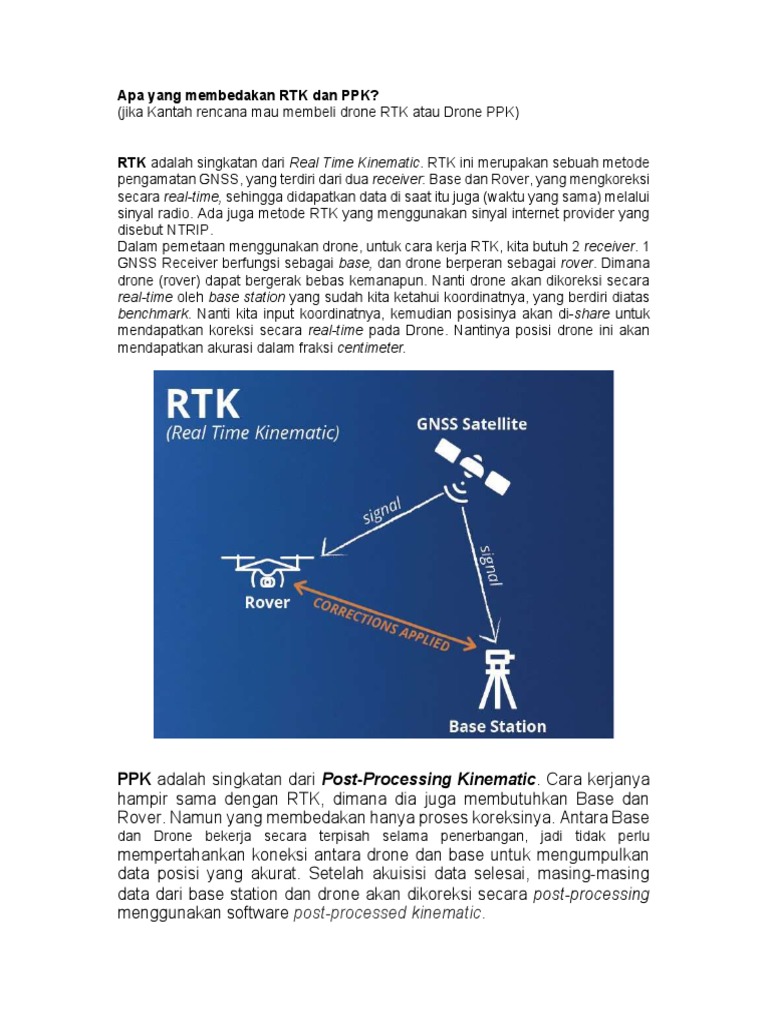 Apa Yang Membedakan Drone RTK Dan Drone PPK | PDF