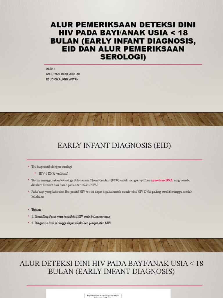 Alur Pemeriksaan Deteksi Dini HIV Pada Bayi | PDF