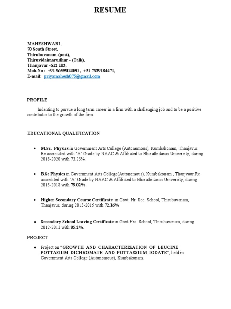 Mahesh Resume | PDF