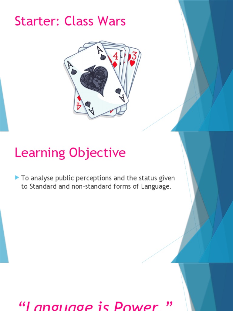 Lesson 1 - Language-and-Power | PDF | English Language | Linguistics