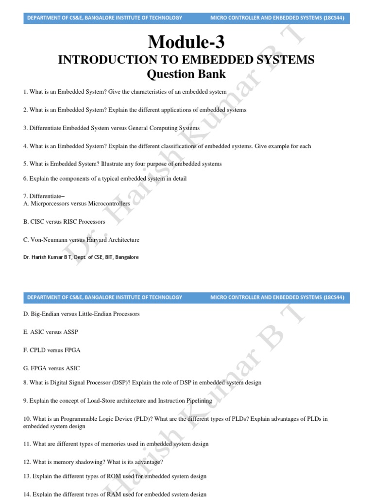 Module-3 Question Bank | PDF