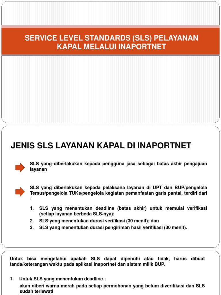 SLS Inaportnet 2022 | PDF
