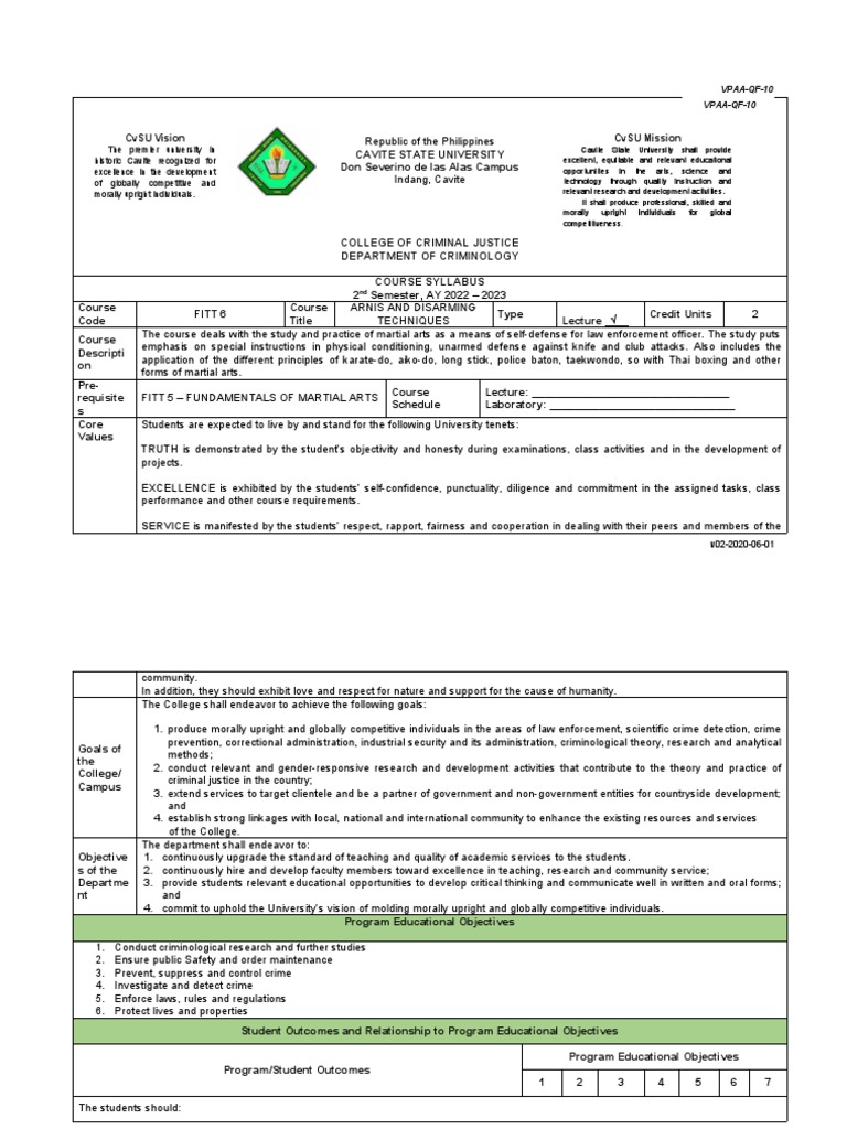 FITT 6 Arnis and Disarming Techniques | PDF