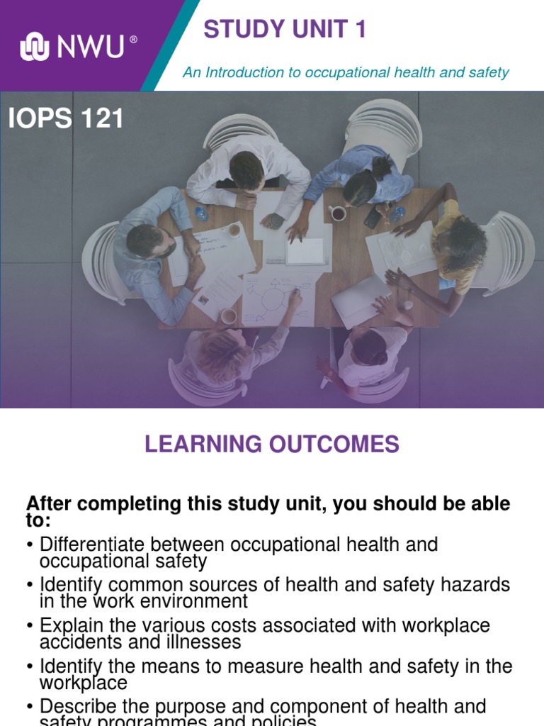 IOPS+121 Study+unit+1 | PDF | Occupational Safety And Health | Safety