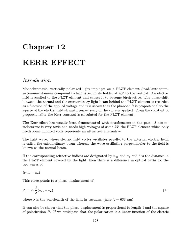 5.3 Kerr Effect | PDF