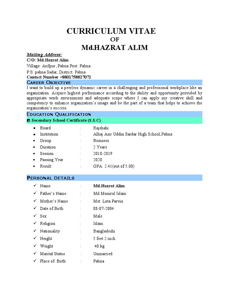 Alim CV | PDF