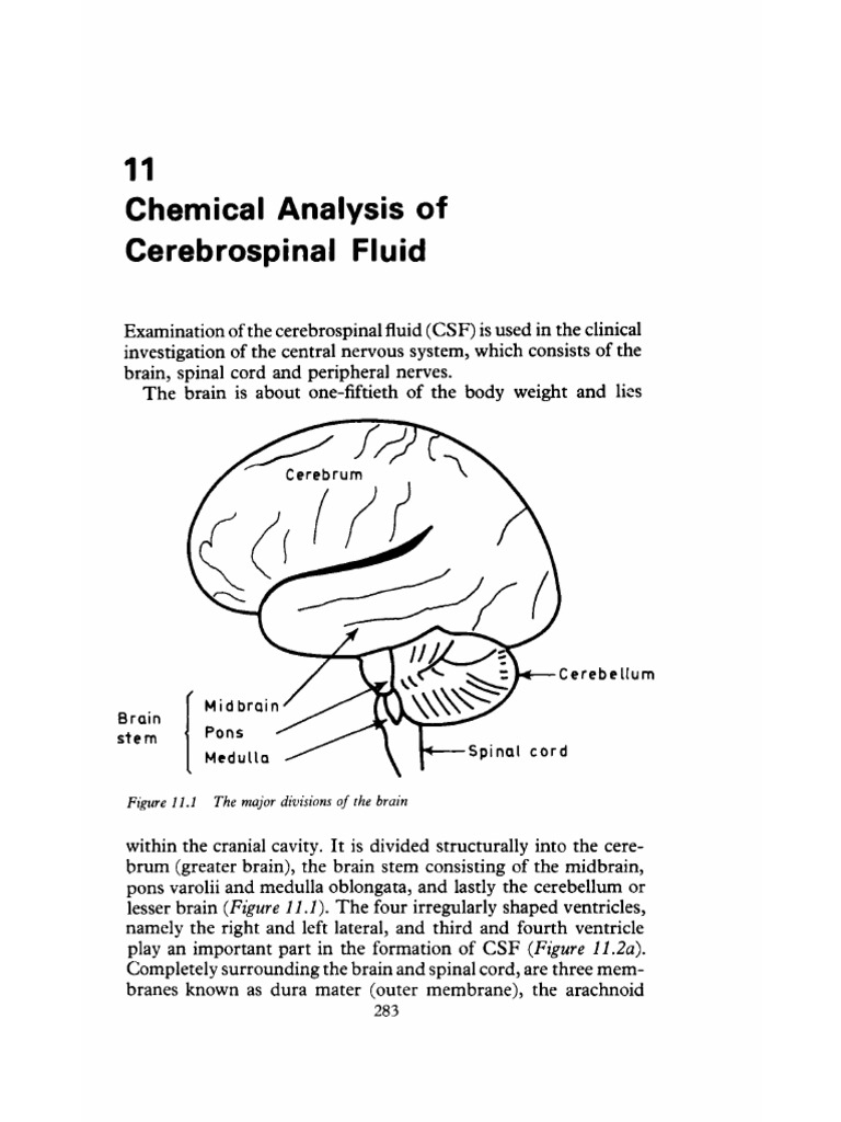 Chemical Analysis of CSF | PDF