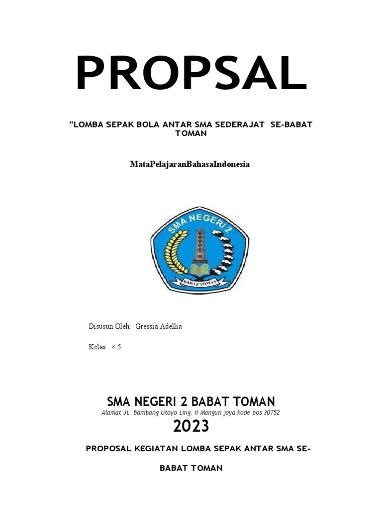 Proposal Lomba Sepak Bola | PDF