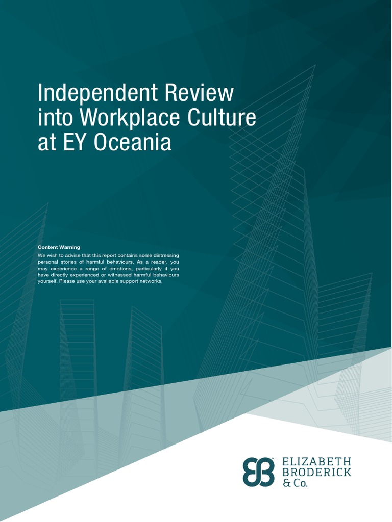 Independent Review Into Workplace Culture at EY Oceania | PDF ...