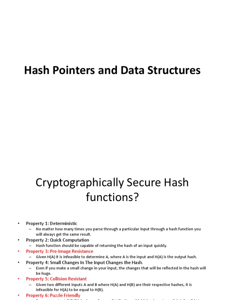 Hash Pointers and Data Structures | PDF | Algorithms And Data Structures | Military Communications