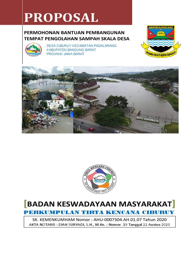 Proposal Pengelolaan Sampah Skala Desa - BKM Ciburuy | PDF Proposal Pengelolaan Sampah Skala Desa - BKM Ciburuy | PDF