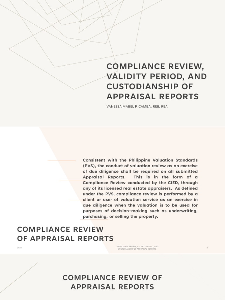 Module 3 - Compliance Review, Validity Period, and Custodianship of ... Module 3 - Compliance Review, Validity Period, and Custodianship of ...