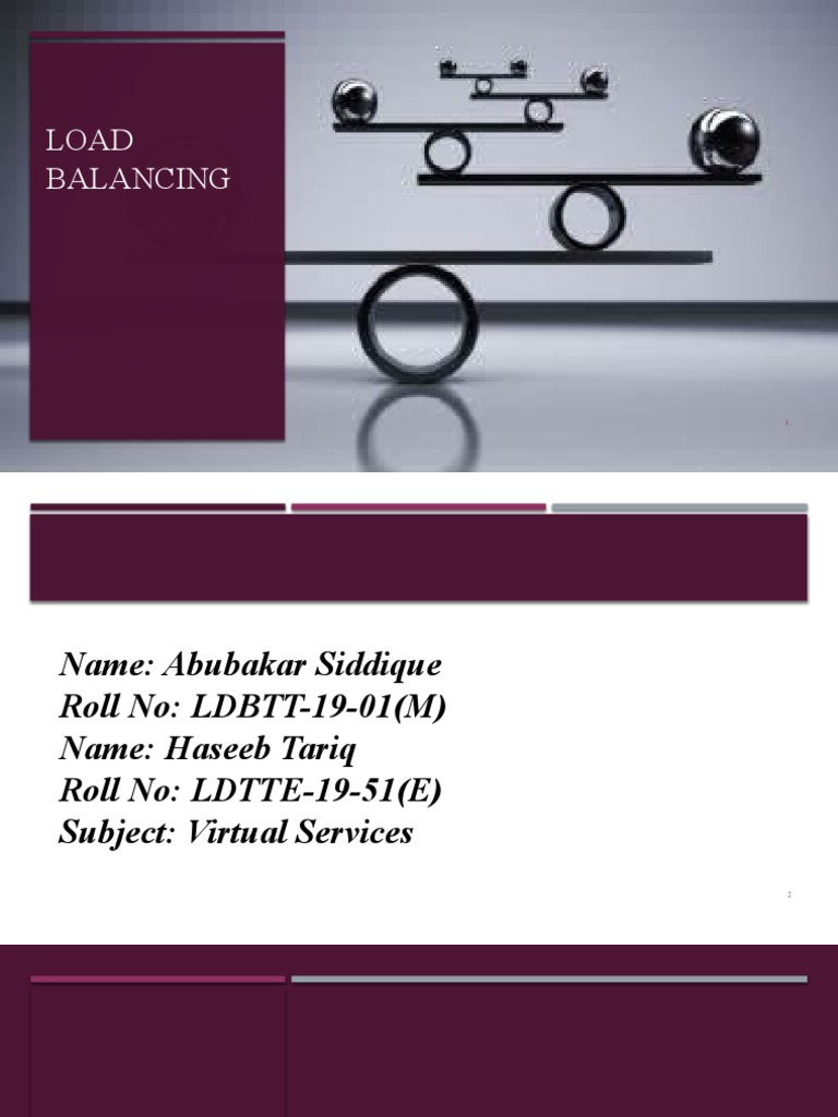 Load Balancing Presentation | PDF