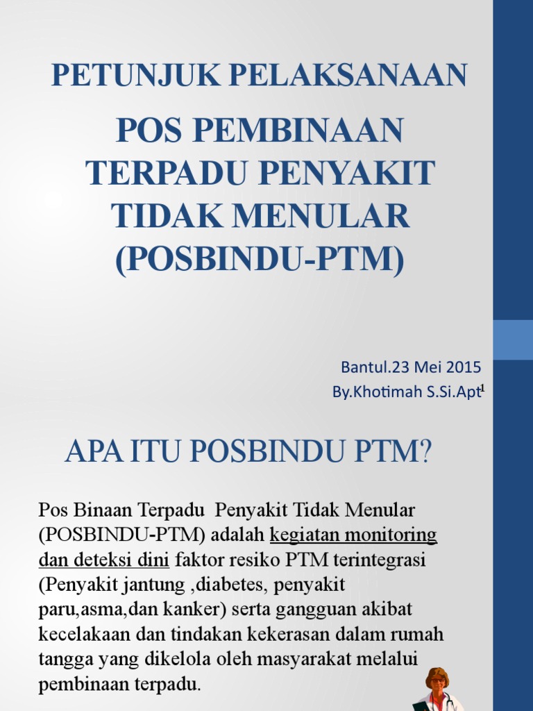 Petunjuk Pelaksanaan Pos Pembinaan Terpadu Penyakit Tidak Menular POSBINDU PTM | PDF