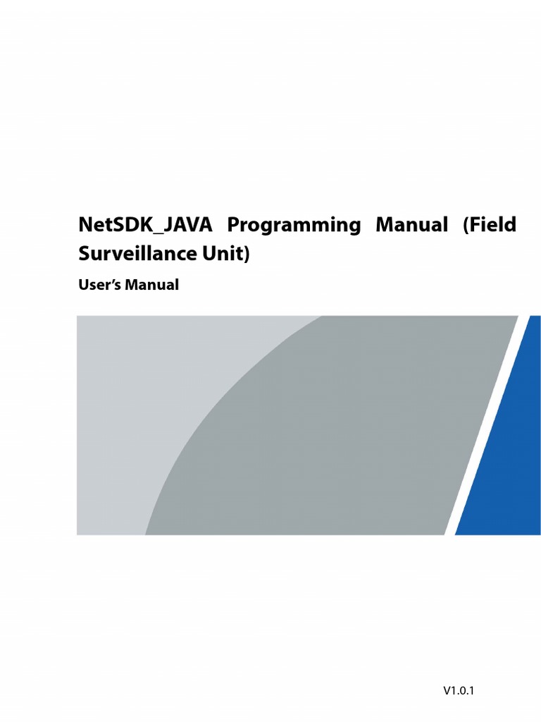 NetSDK - JAVA Programming Manual (Field Surveillance Unit) | PDF | Library (Computing) | Login