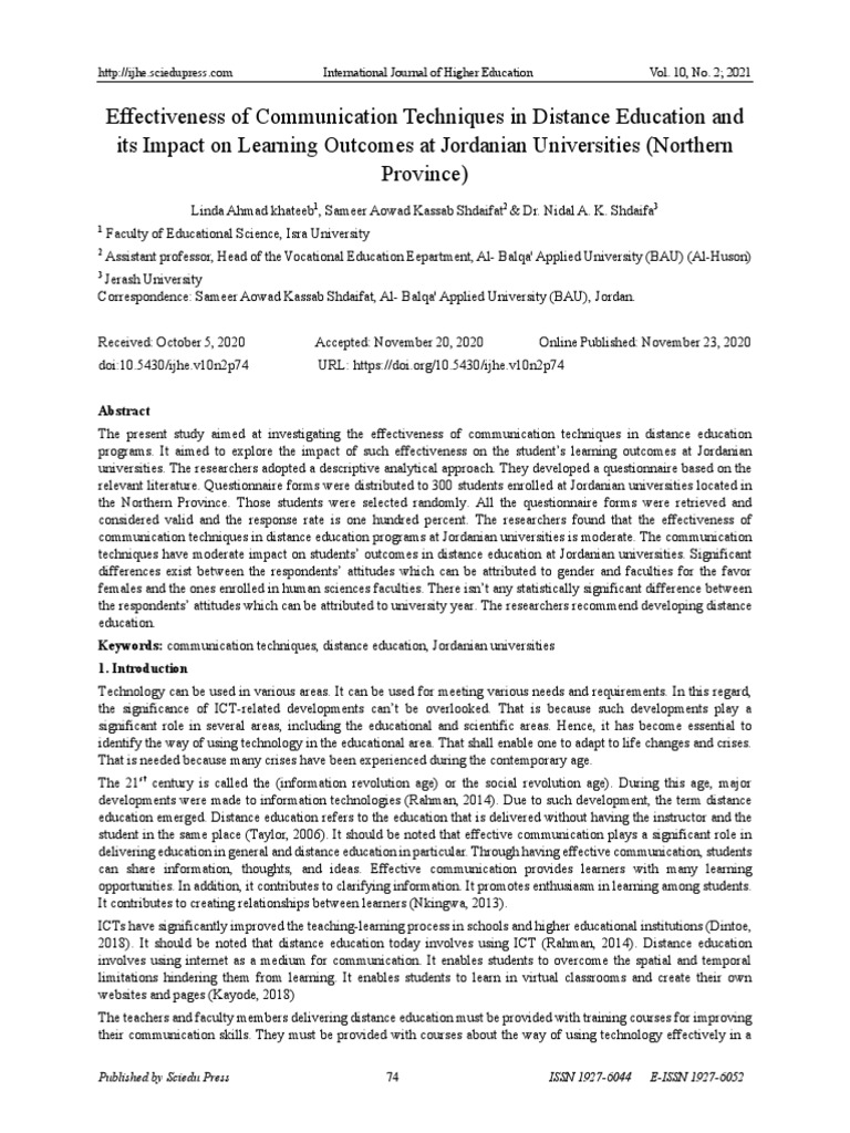 Effectiveness of Communication Techniques | PDF