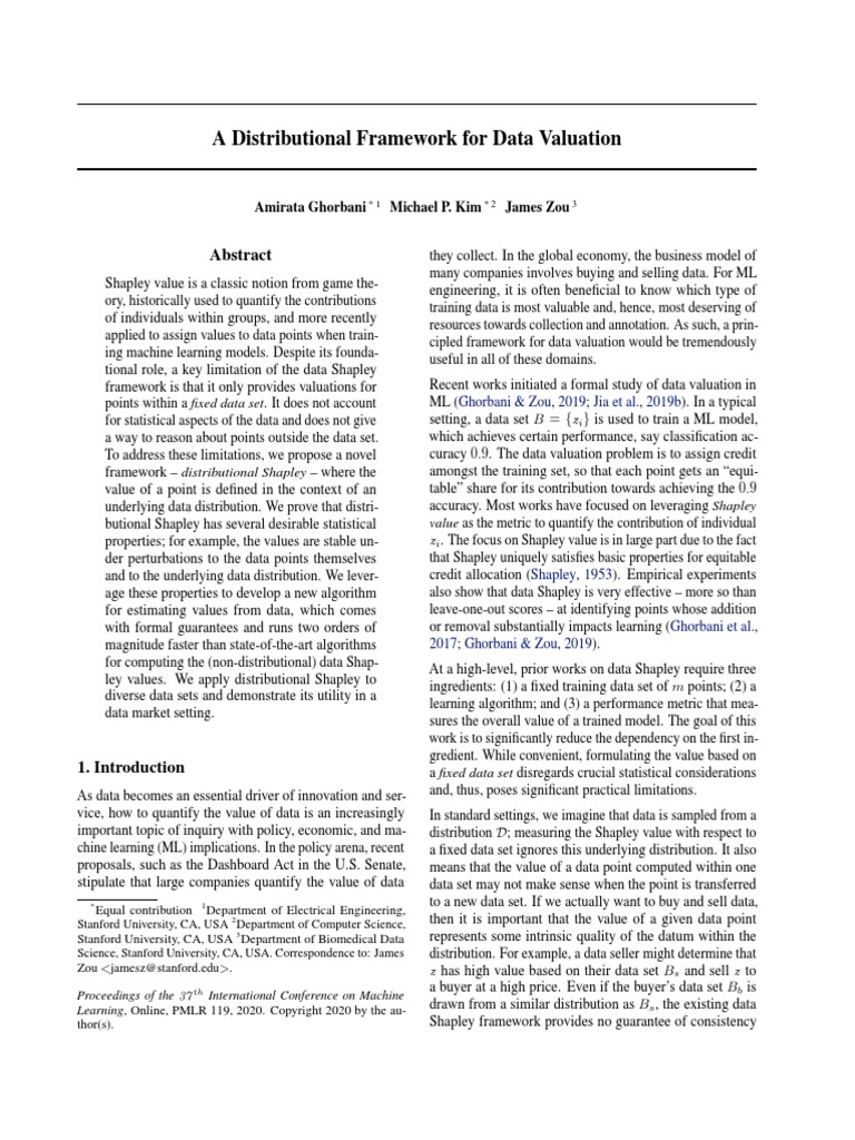 A Distributional Framework For Data Valuation | PDF | Estimator ... A Distributional Framework For Data Valuation | PDF | Estimator ...