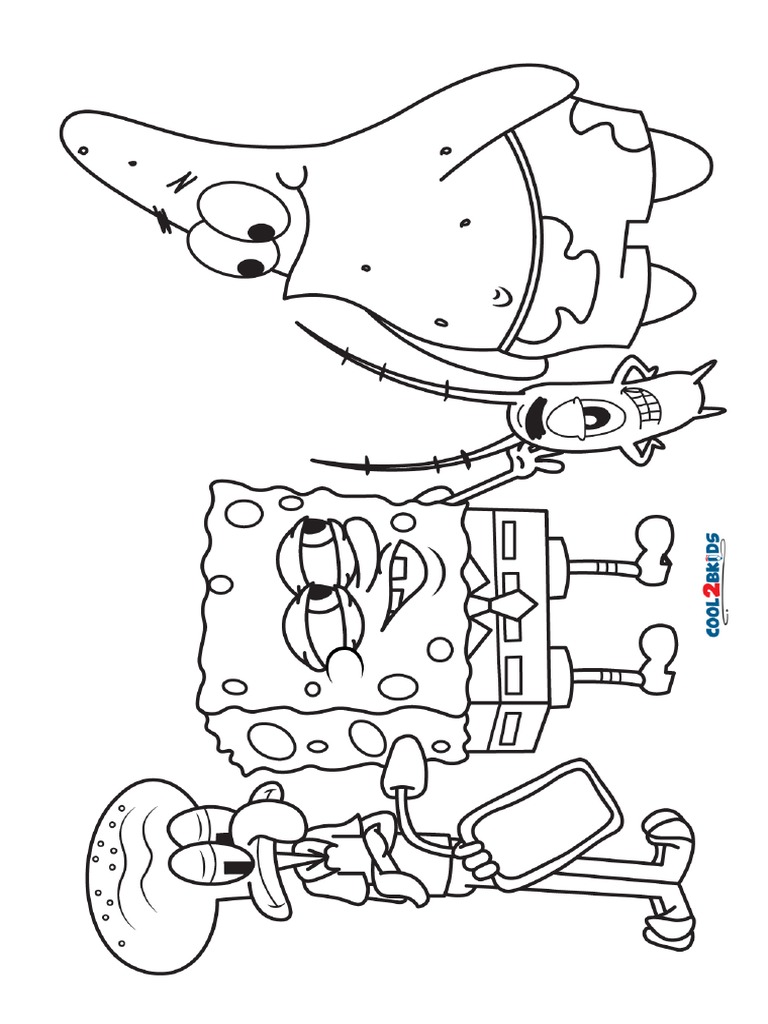 Coloring Pages of Spongebob and Friends | PDF