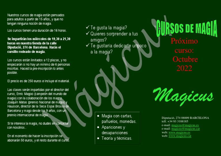 Cursos Magia Magicus | PDF