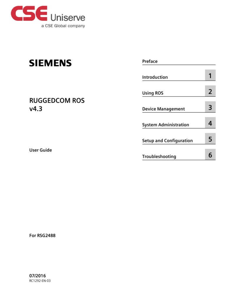 Siemens Ruggedcom RSG2488 User Guide | PDF | Computer Engineering ...