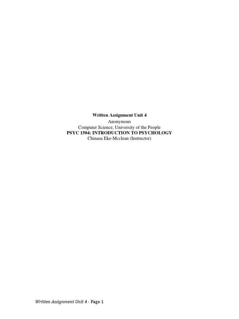Written Assignment Unit4 | PDF Written Assignment Unit4 | PDF