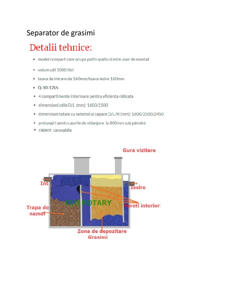 Separator Grasimi | PDF