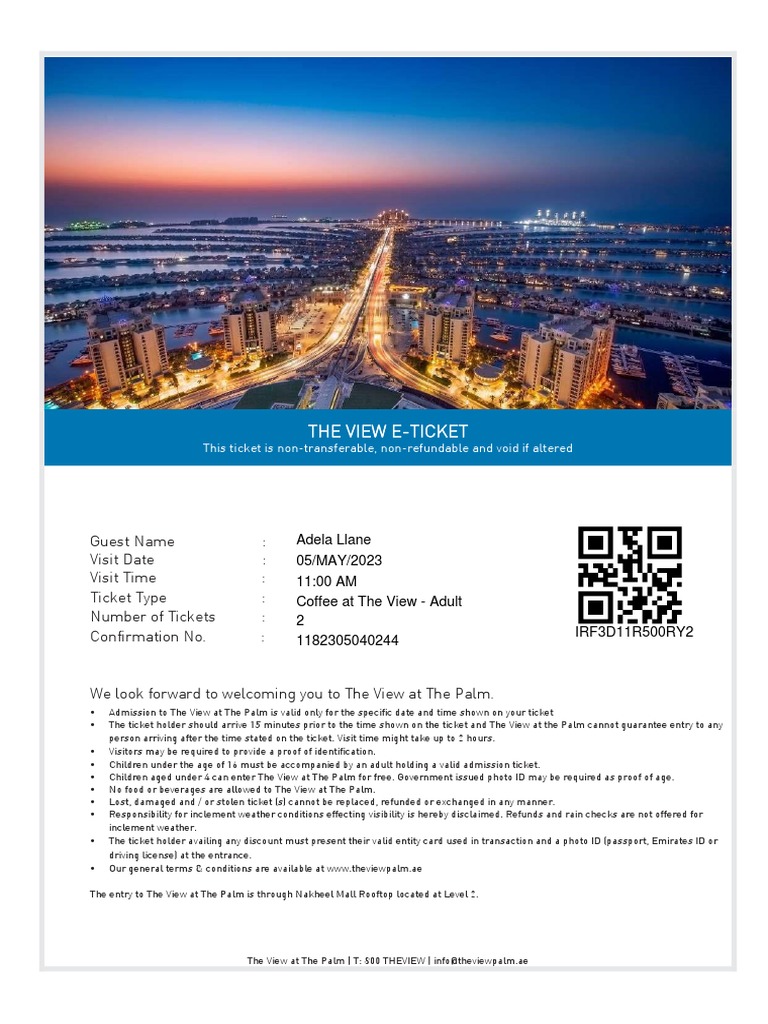 The View Tickets REF 1182305040244 | Download Free PDF | Identity ...
