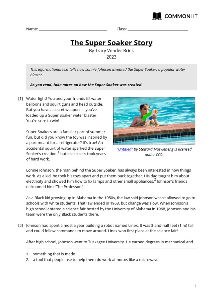 The Super Soaker Story-Teacher-14 | PDF