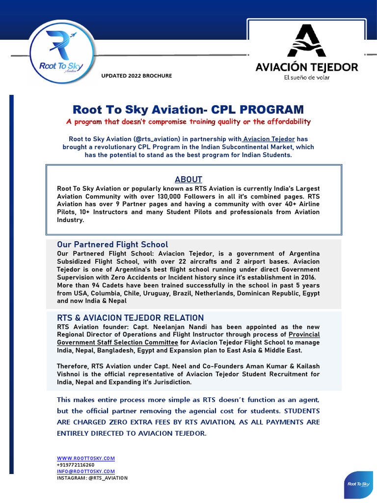 CPL Brochure 2022 | PDF | Airport | Aviation