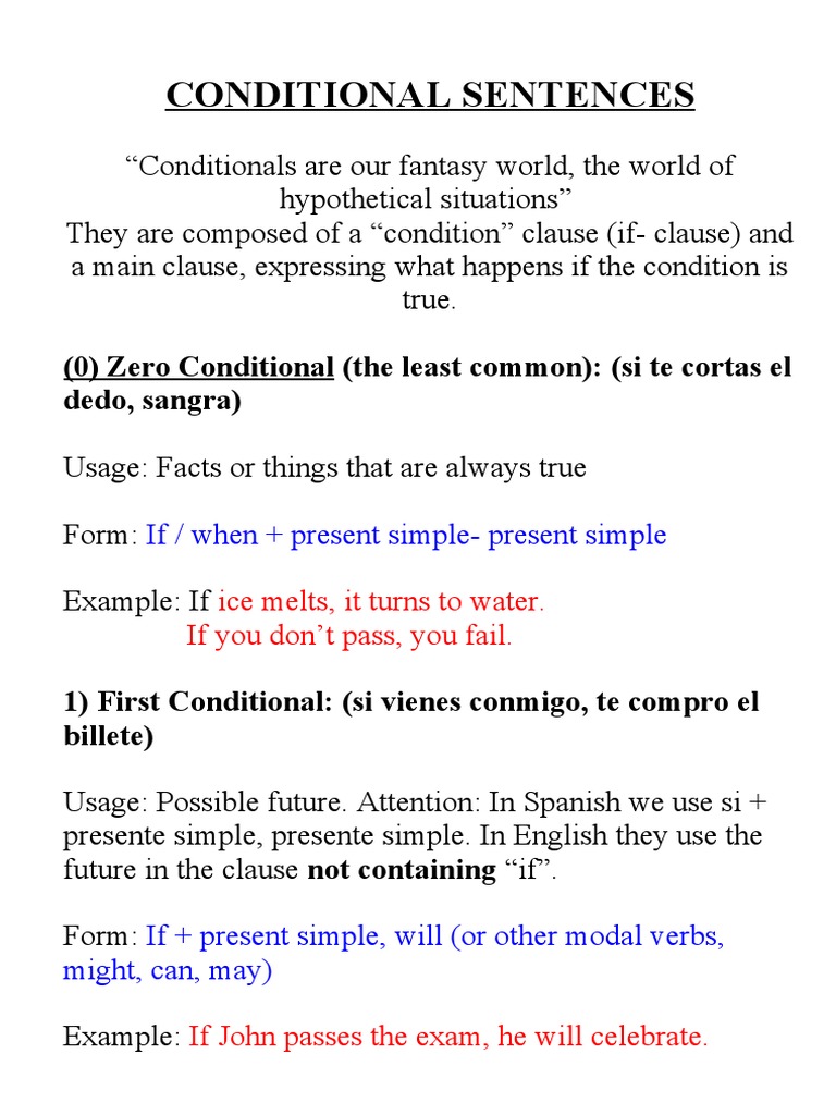 Conditionals | PDF | Linguistics | Grammar