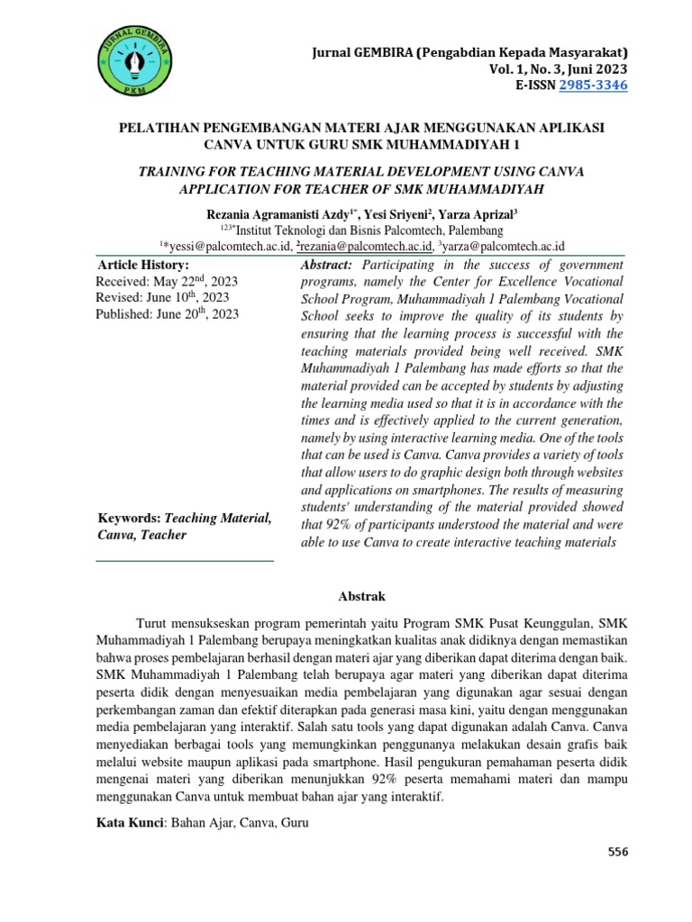 Pelatihan Canva untuk Guru SMK | PDF