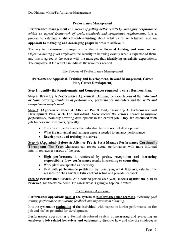 Performance Management | PDF