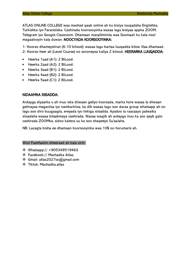 Warbixin Kooban | PDF