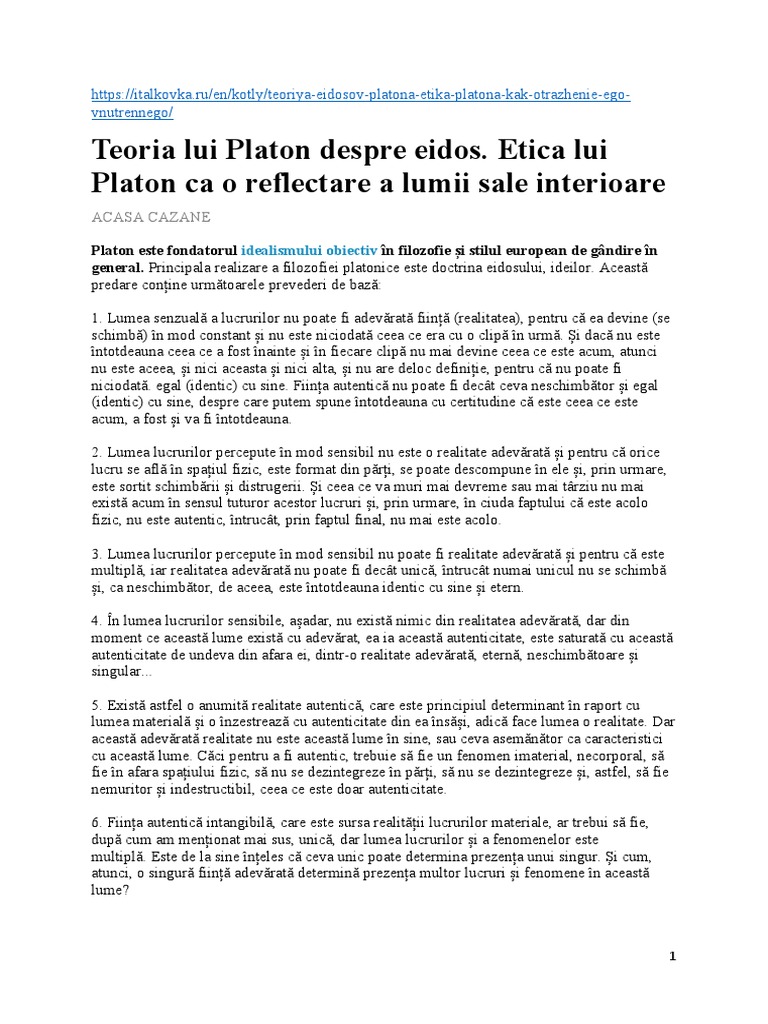 Platon eidos | PDF