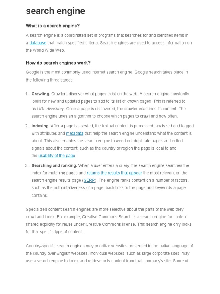 Understanding Search Engines | PDF | Computers