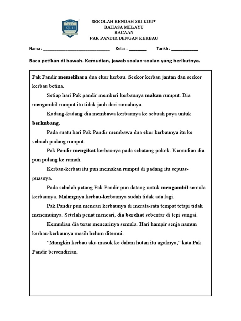 Pak Pandir Dengan Kerbau | PDF