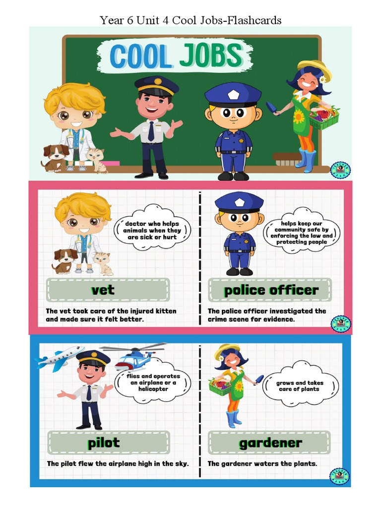 Year 6 Unit 4 Cool Jobs | PDF