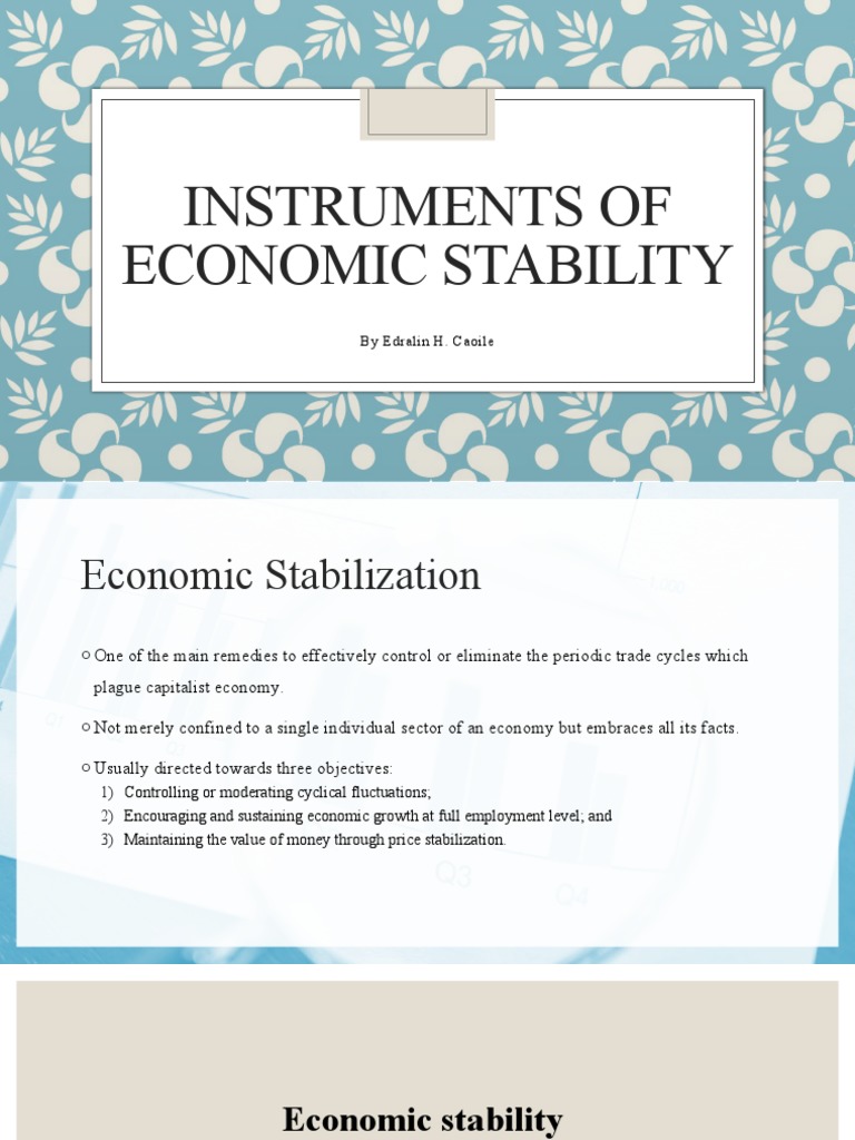 Instruments of Economic Stability | PDF | Monetary Policy | Money