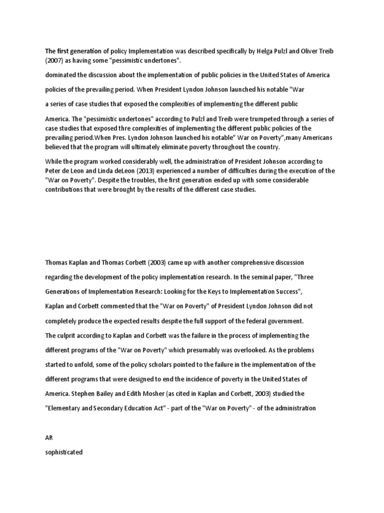 Evolution of Policy Implementation | PDF