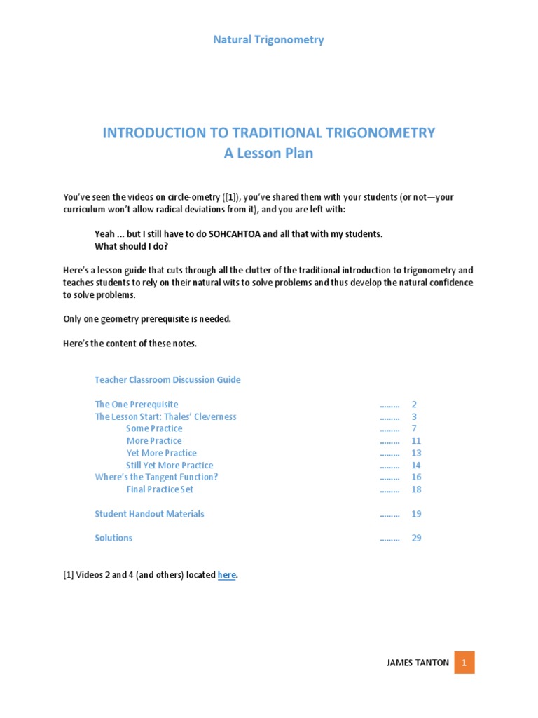 Trigonometry Short Chapter Intro To Traditional Trig 2 | PDF | Triangle | Trigonometry