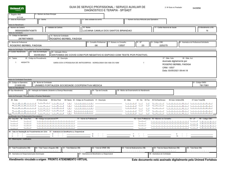 Guia TISS | PDF | Ciências da Saúde | Doenças e distúrbios
