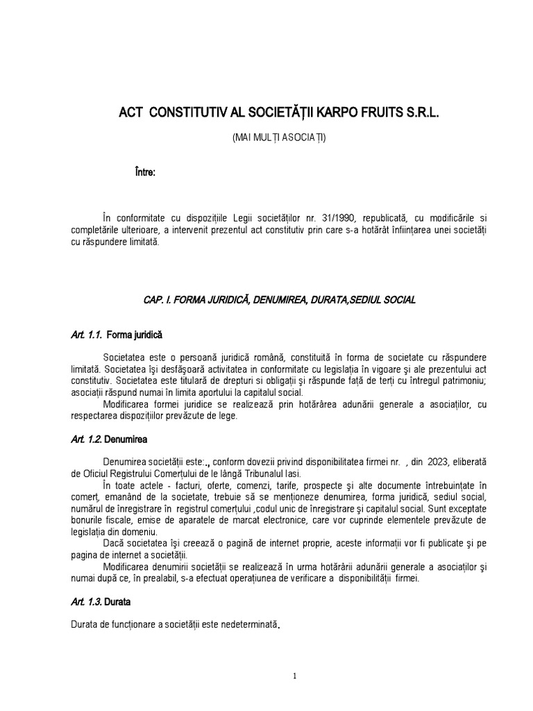 ACT Constitutiv | PDF