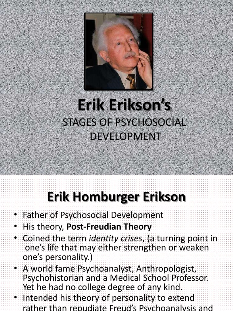 Psychosocial Development (Erik Erikson) | PDF