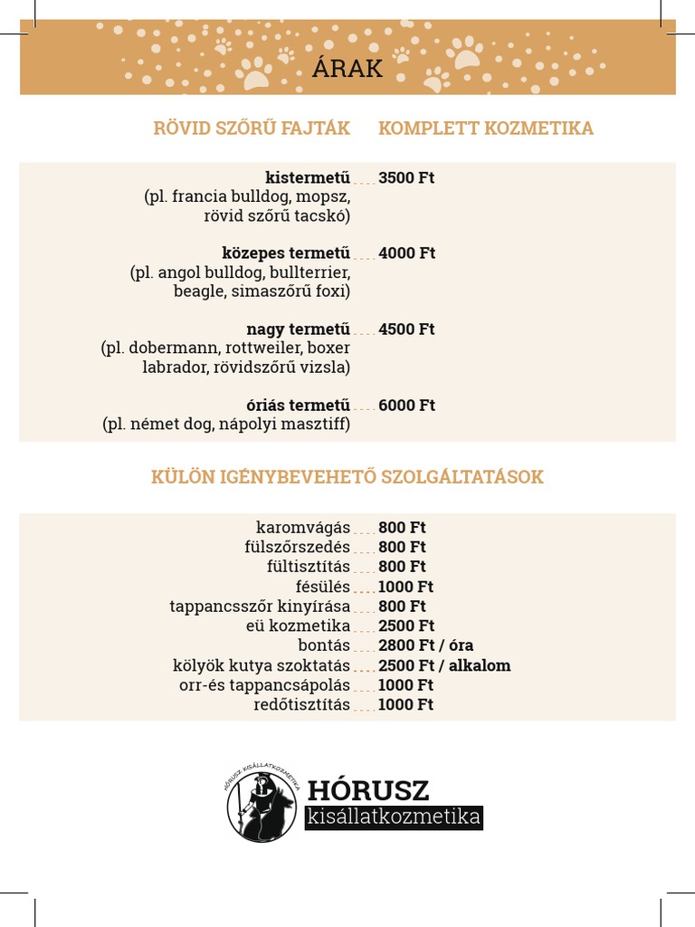 Ã¡rlista a4-2 oldal | PDF