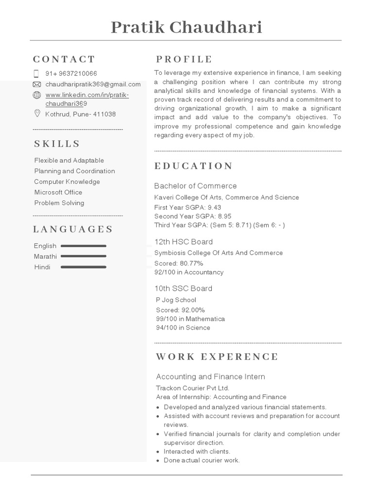 Pratik Chaudhari CV | PDF