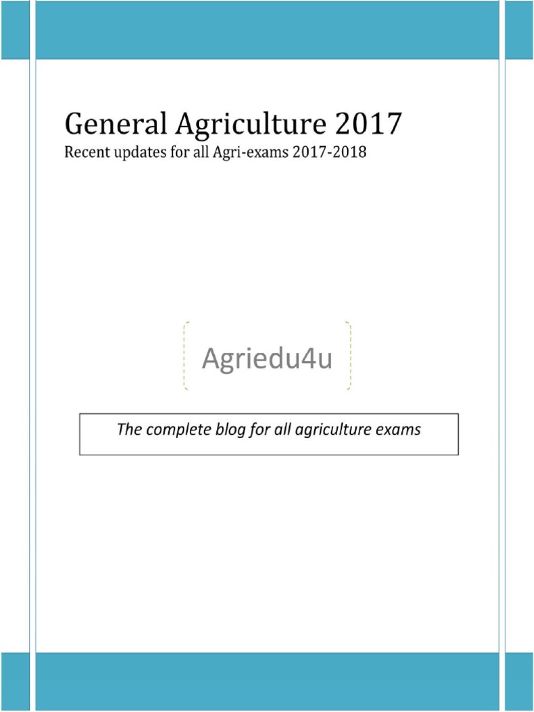 General Agriculture 2017-2018 | PDF