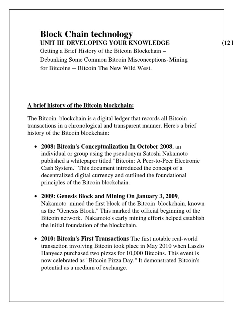 Unit 3,4 Complete Blockchain | PDF | Cryptocurrency | Bitcoin