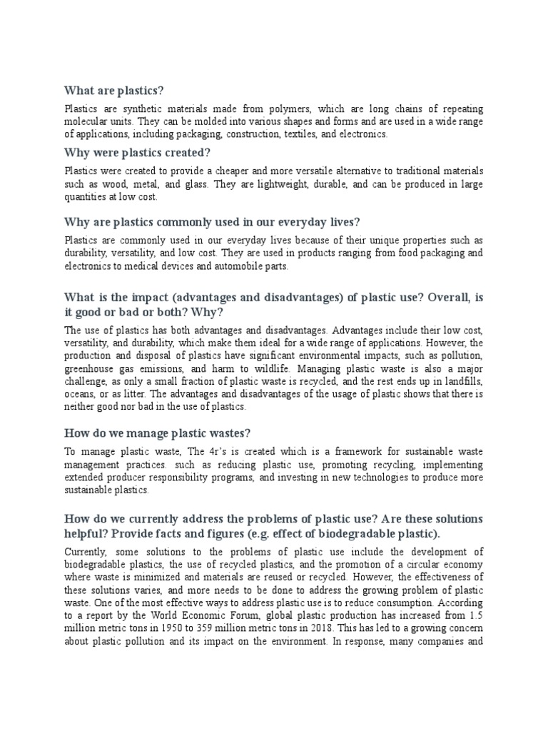 Water Boon or Bane | Download Free PDF | Plastic | Recycling