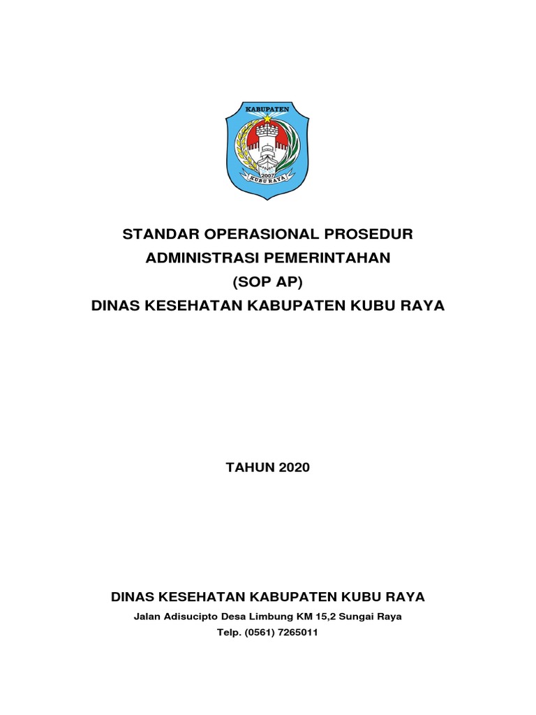 Standar Operasional Prosedur Administrasi Pemerintahan (Sop Ap) Dinas ...