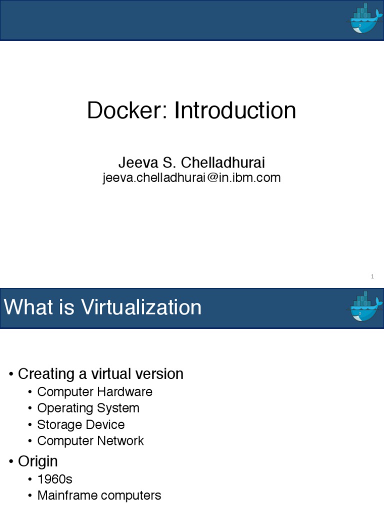 Docker Introduction Pdf Virtualization Virtual Machine
